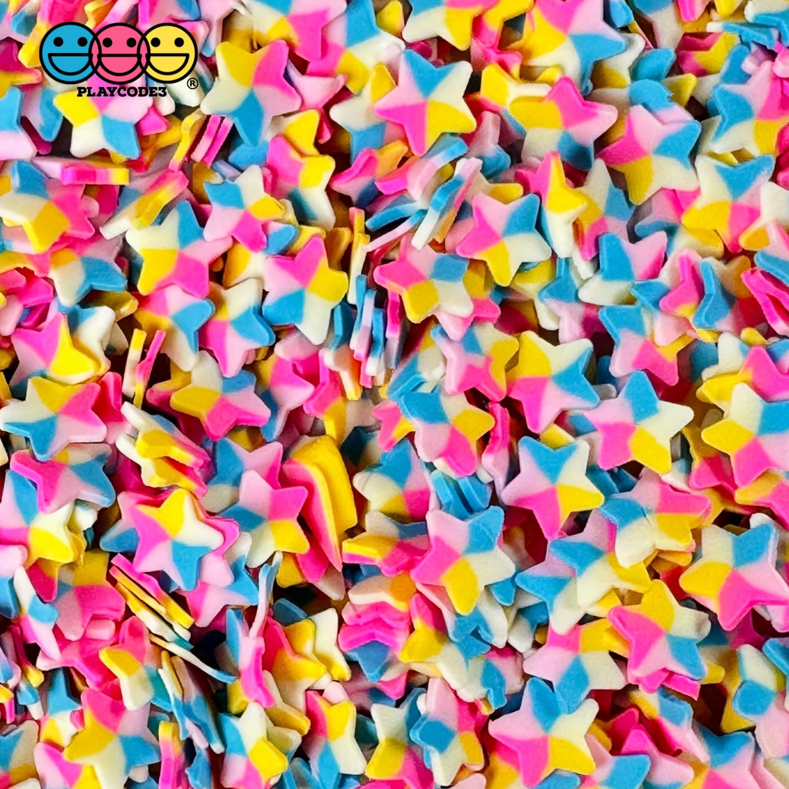 10grams Star Multi-color Rainbow Fimo Slices Mix Fake Clay Sprinkles ...