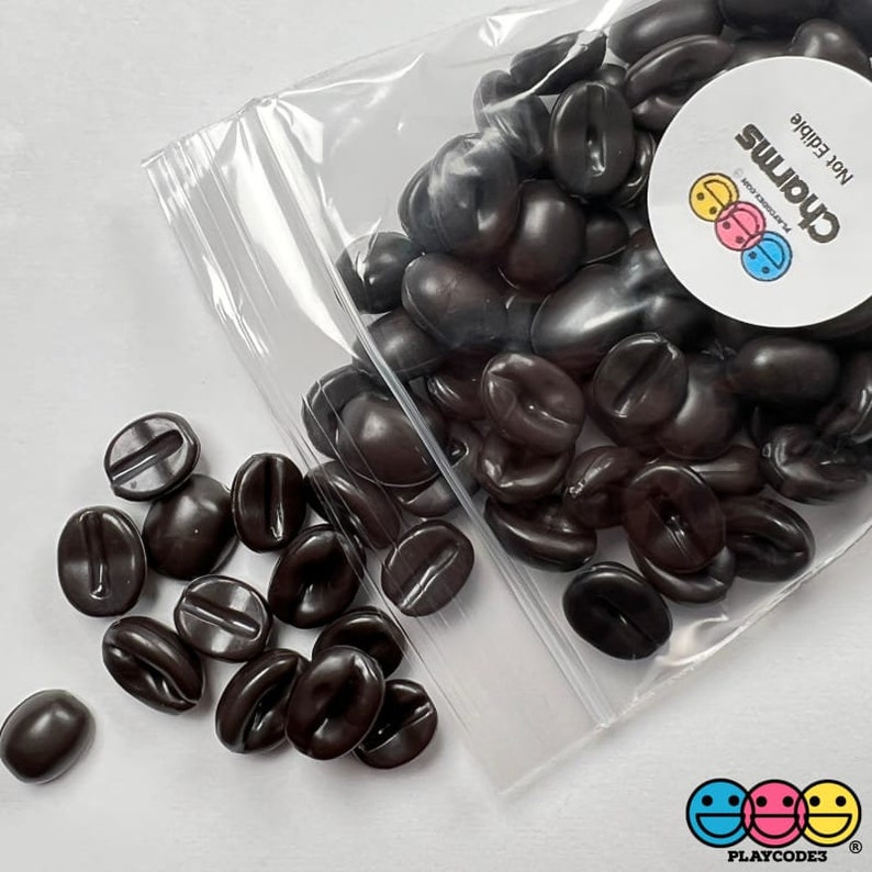 100pcs Coffee Beans Charms Fake Food Espresso Bean 3D - Etsy