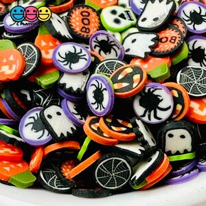 10grams Halloween Mix Ghost, Spiders, Jack-o-lanterns Polymer Clay ...