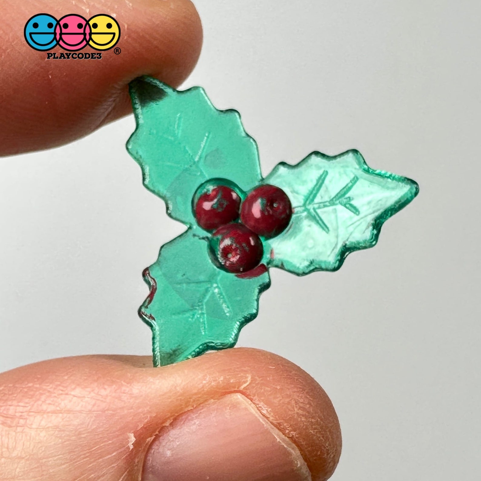 10pcs Mistletoe Mini Transparent Charm Christmas Resin Holiday Home ...