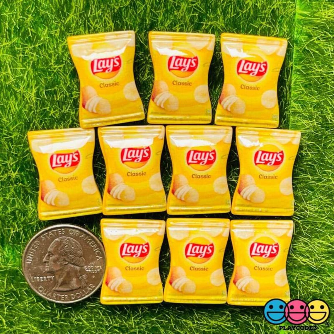 10 Pcs Snack Potato Chips Bag Charms Fake Food Flatback Slime - Etsy