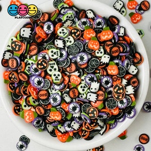 10grams Halloween Mix Ghost, Spiders, Jack-o-lanterns Polymer Clay ...