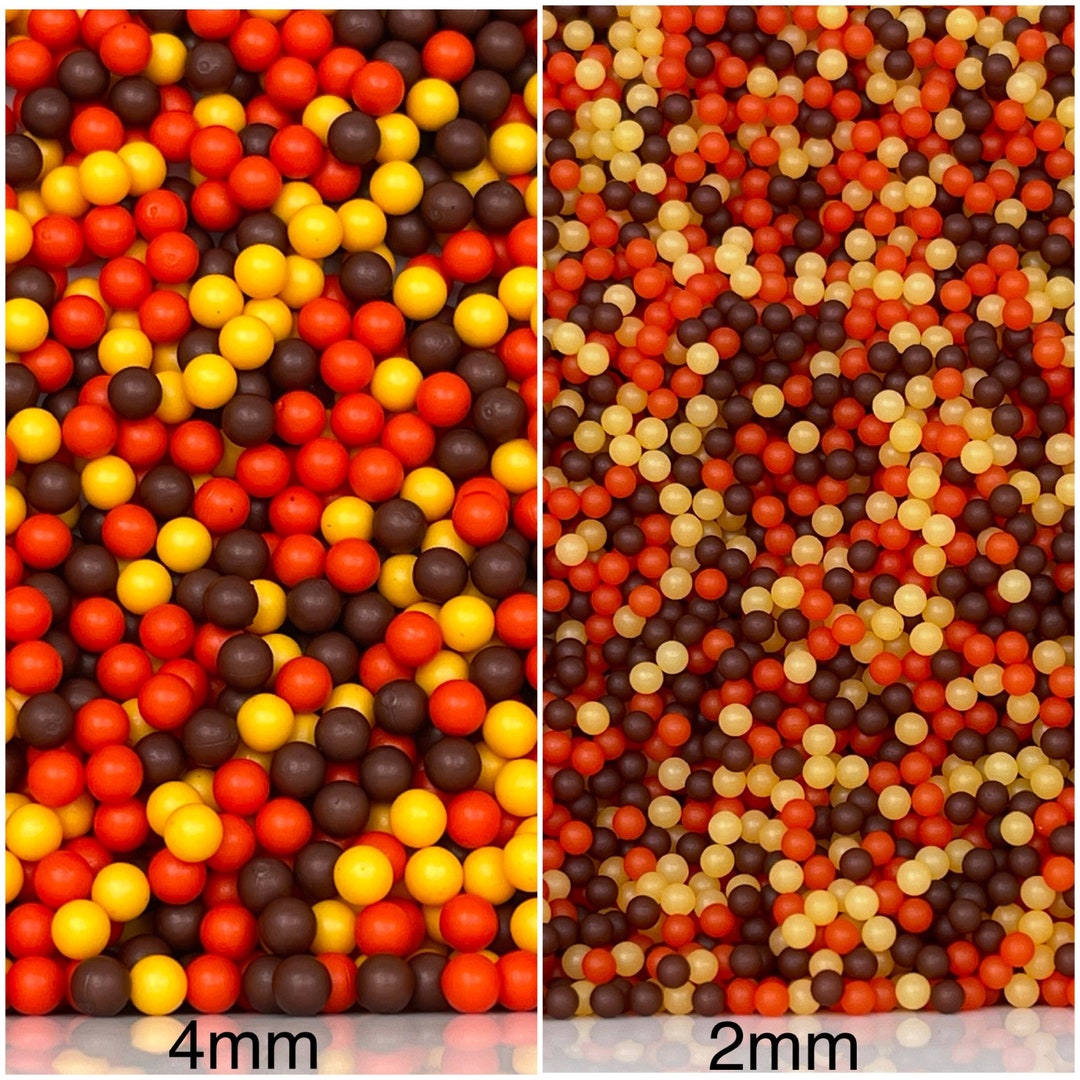 20grams 2/4mm Nonpareil Acrylic Faux Beads Halloween Fall - Etsy UK
