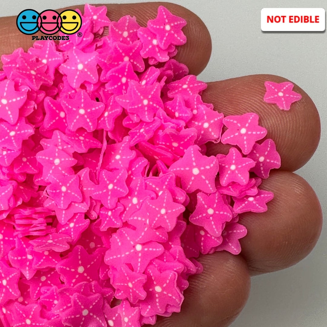 10grams Hot Pink Star Fish Sea Beach Kawaii Cute Starfish Fake Clay ...