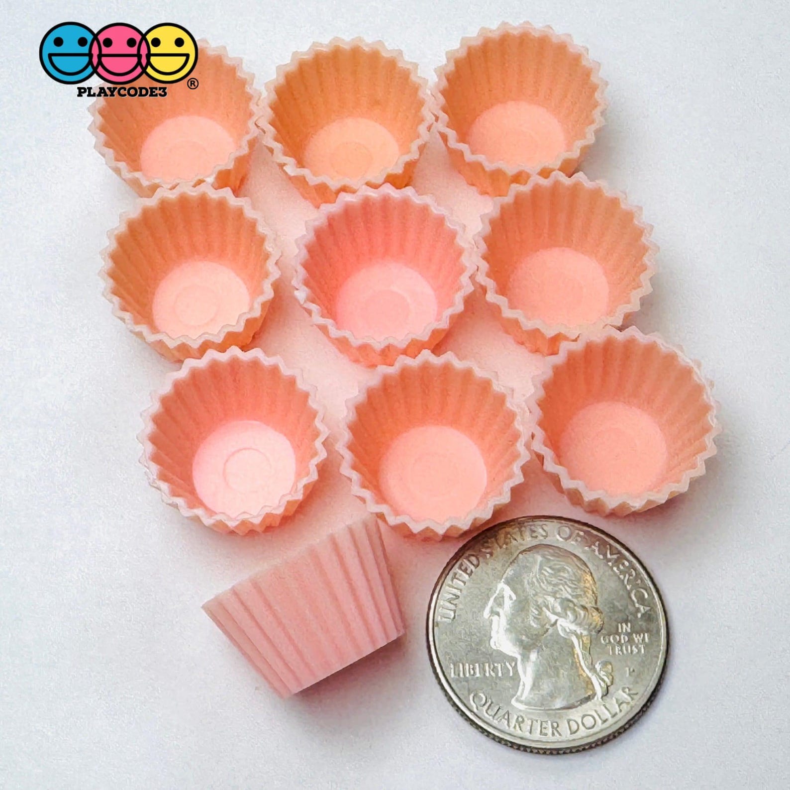 9/10pcs Fake Mini Cupcake Muffin Tin Mold Charms Slime Supplies Fake ...