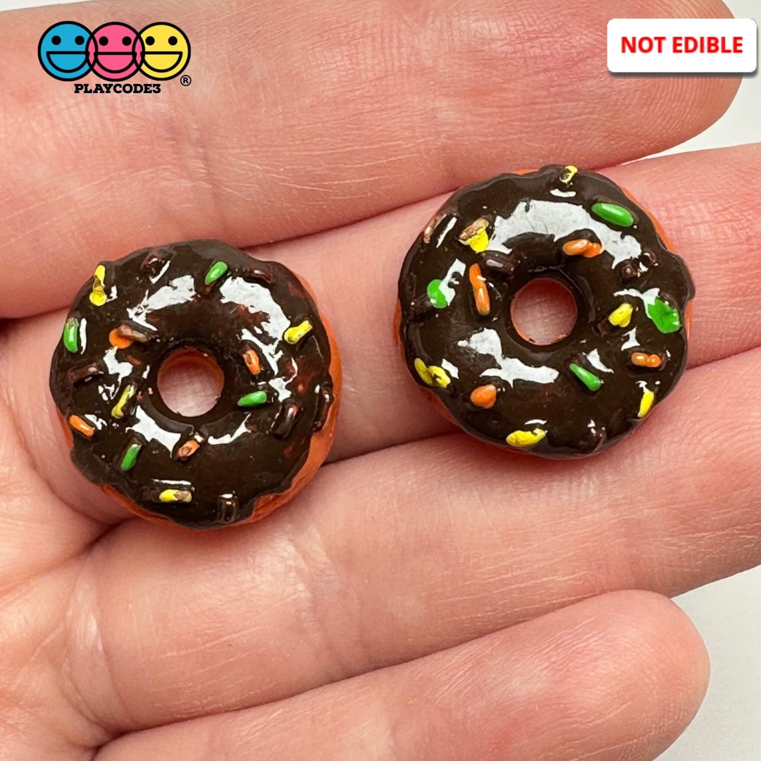 10pcs Fake Donut Doughnut Chocolate Food Flat Back Charms Slime ...