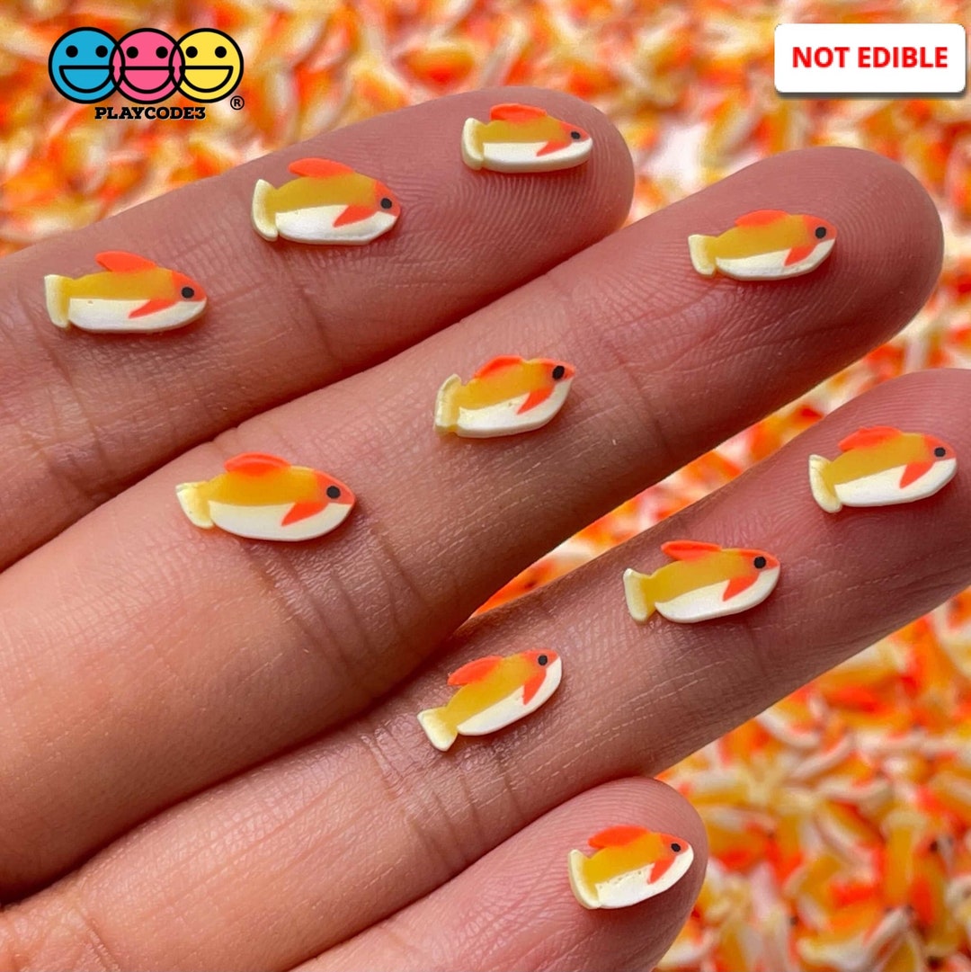 10grams Fish Koi Fimo Slices Faux Clay Sprinkles Sushi Fishes Decoden ...