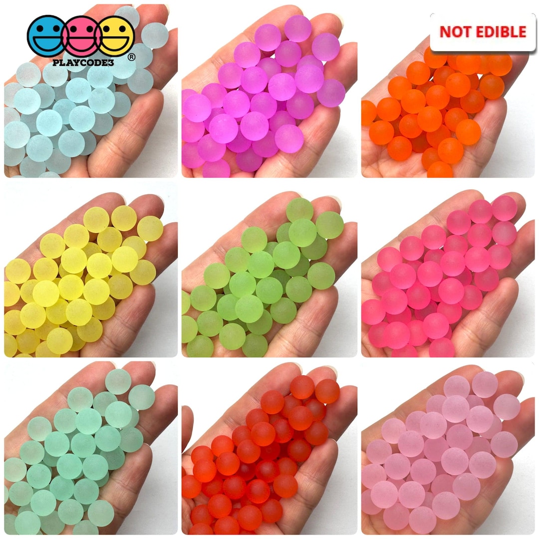 10mm 125g Frosted Bubble Beads No Holes Charms Slime Supplies Fake Bake ...