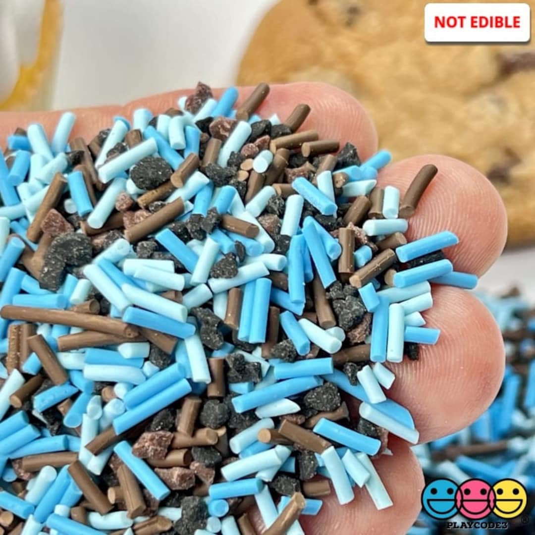 10grams Cookie Monster Theme Mix Fake Sprinkles Faux Crumbs Decoden ...
