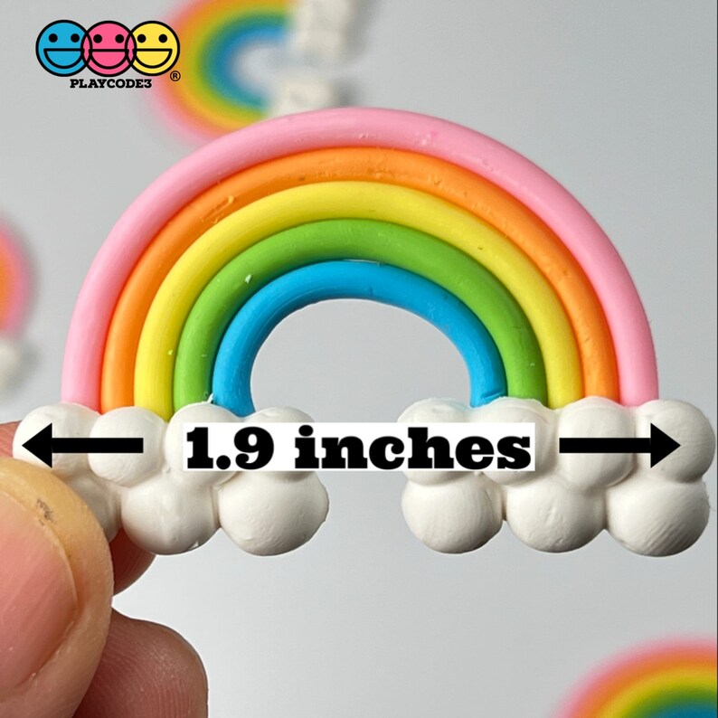 10pcs Rainbow Clouds BENDABLE Polymer Clay Charm Decoden Slime - Etsy