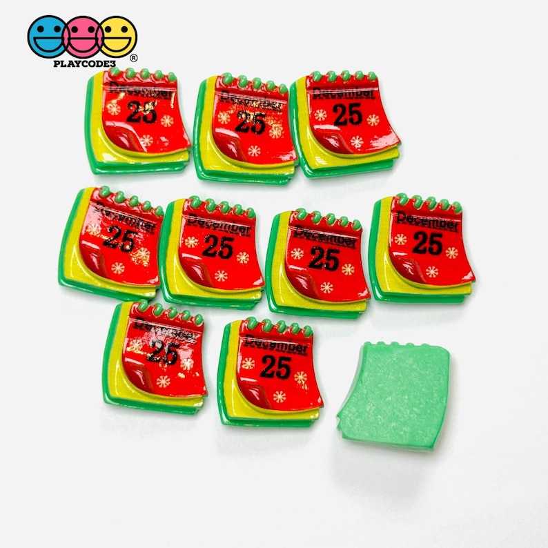 10pcs Christmas Calendar December 25 Mini Flatback Charms Slime ...