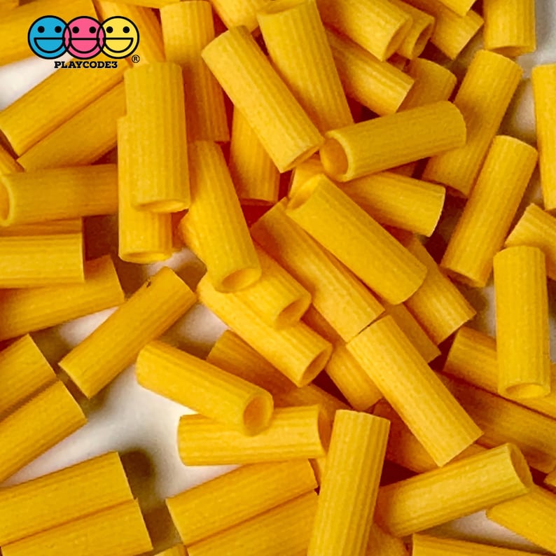 100pcs Not Actual Size Small Pasta Macaroni NOT EDIBLE Charms Faux Food ...