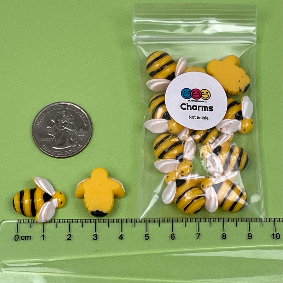 10pcs Bumblebees Honey Bee Insect Bumble Flatback Bees Charms Cabochons Slime Supplies Miniature ...