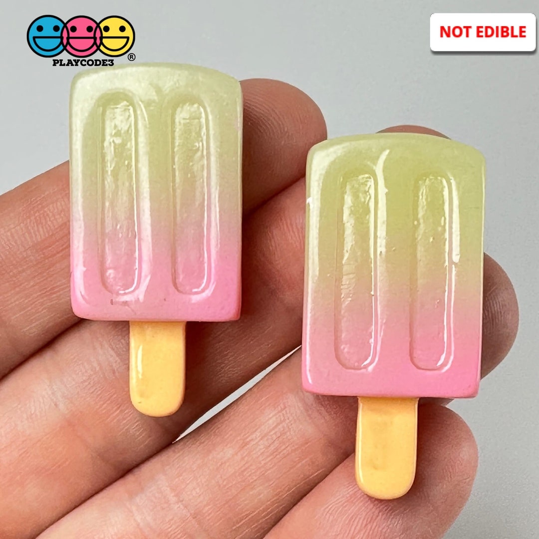10pcs Ice Popsicle 3D Charm Pink Charms Slime Supplies Fake Bake ...