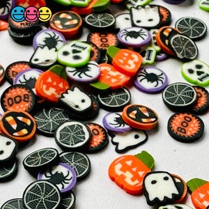 10grams Halloween Mix Ghost, Spiders, Jack-o-lanterns Polymer Clay ...
