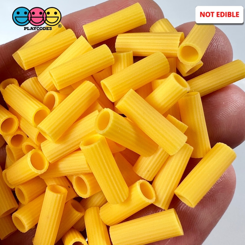 100pcs Not Actual Size Small Pasta Macaroni NOT EDIBLE Charms Faux Food ...