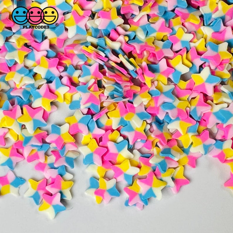 10grams Star Multi-color Rainbow Fimo Slices Mix Fake Clay Sprinkles ...