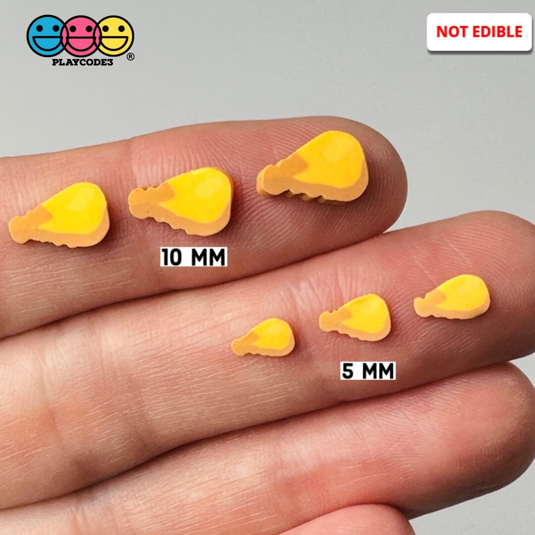 10grams 10/5 Mm Fried Chicken Drumsticks Fimo Slices Fake Funfetti ...