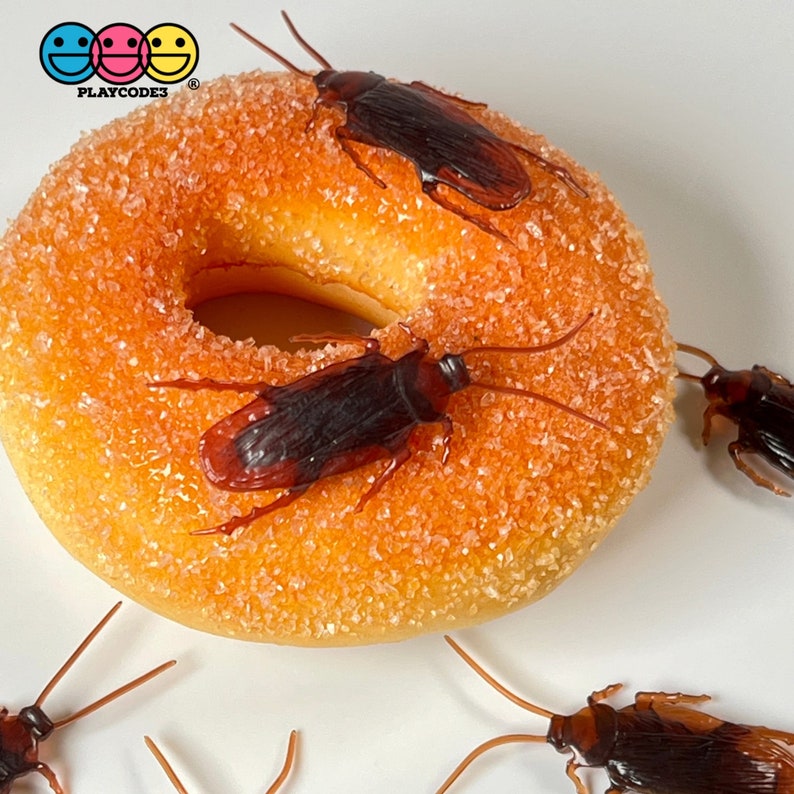10pcs Cockroach Realistic Insect Roach Bug Bendable Plastic Resin ...