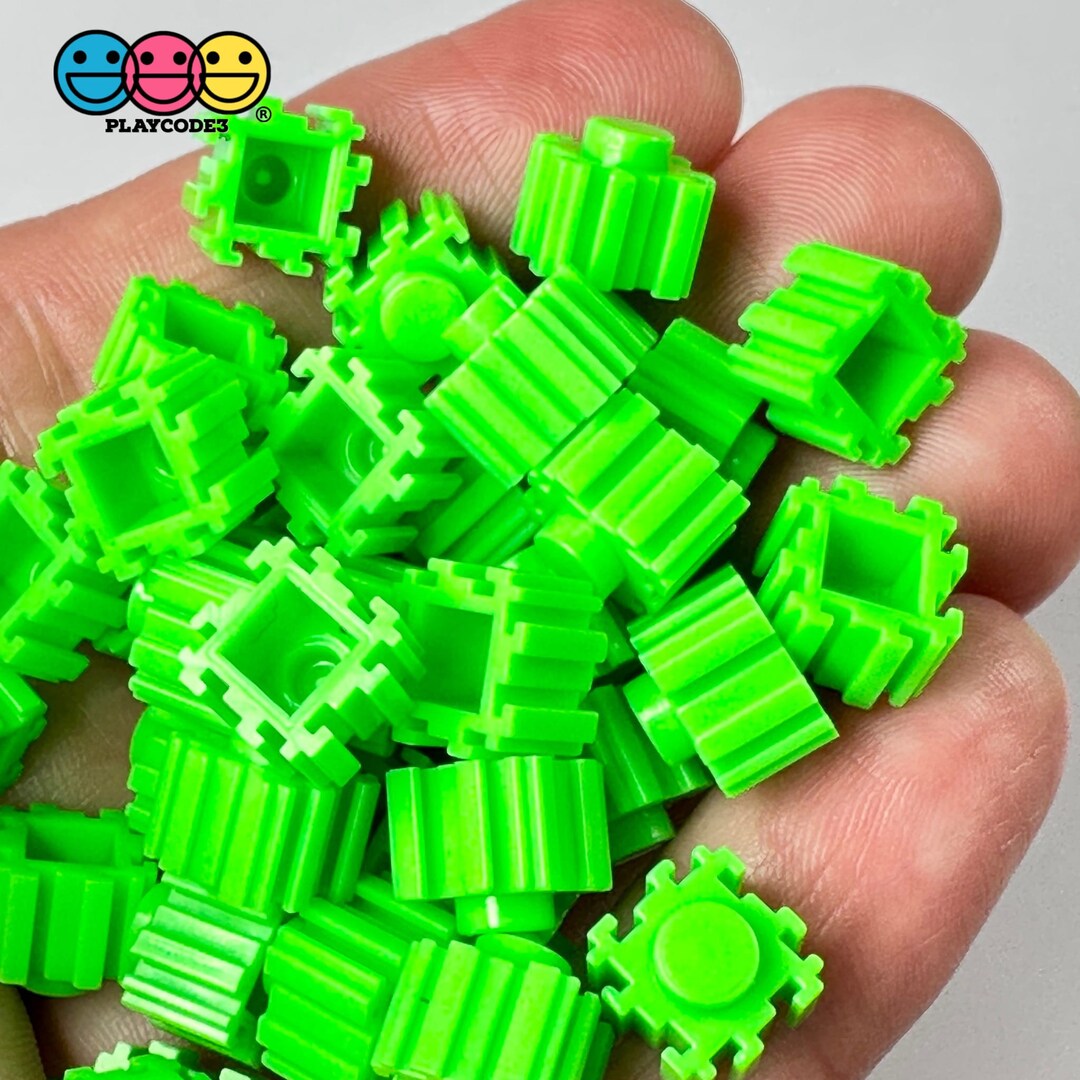 200pcs Neon Green Micro Diamond Building Blocks Crunchy Slime Crunch ...
