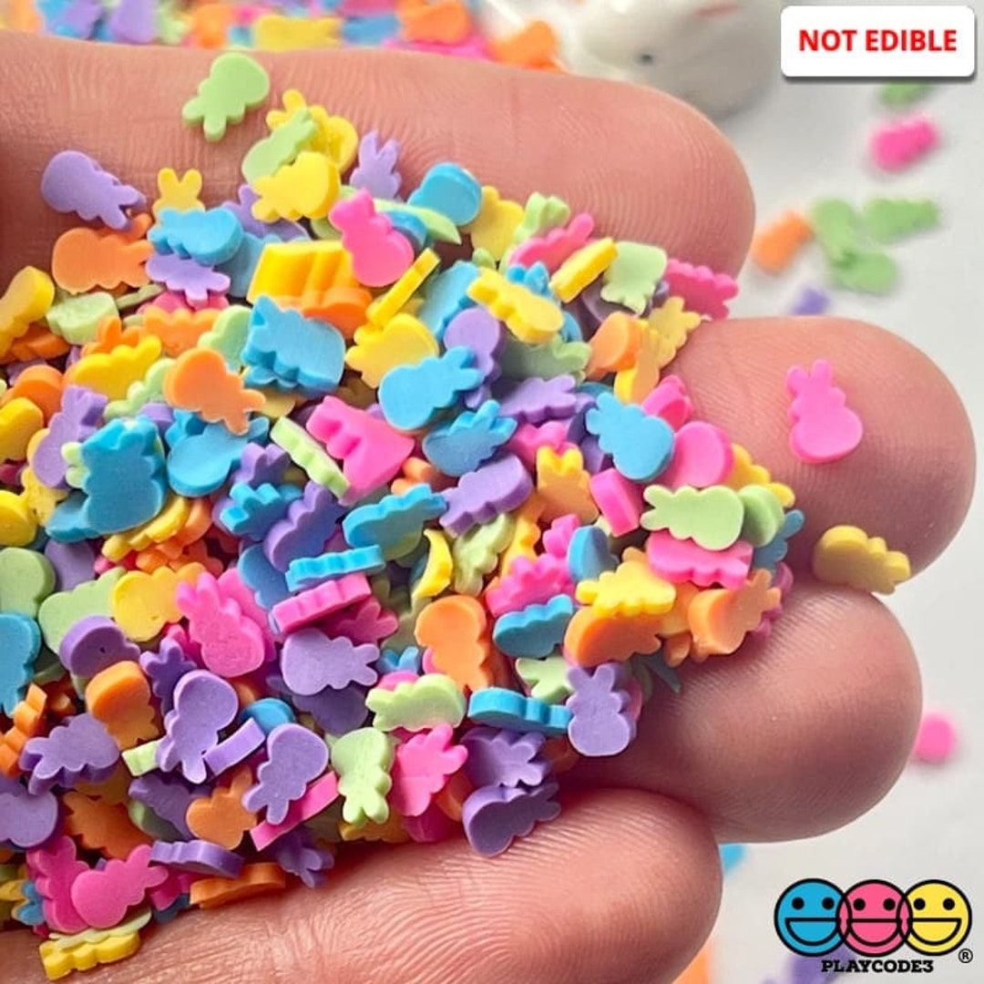 10grams Peeps Bunny Fimo Mix Easter Spring Faux Sprinkles Easter ...