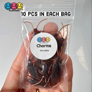 10pcs Cockroach Realistic Insect Roach Bug Bendable Plastic Resin ...
