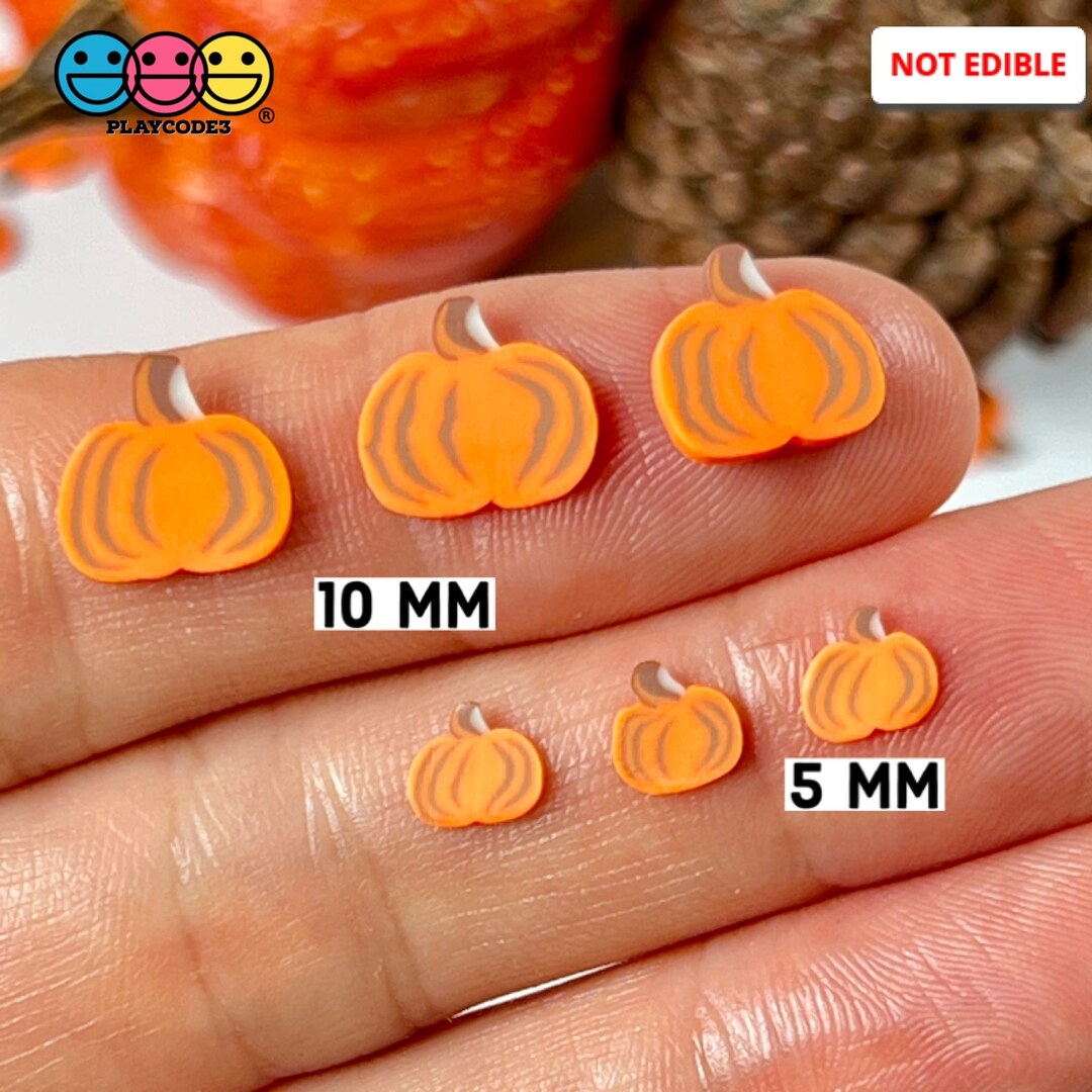 10grams 10/5mm Pumpkin Whole Fimo Slices Polymer Clay Fake Sprinkles ...