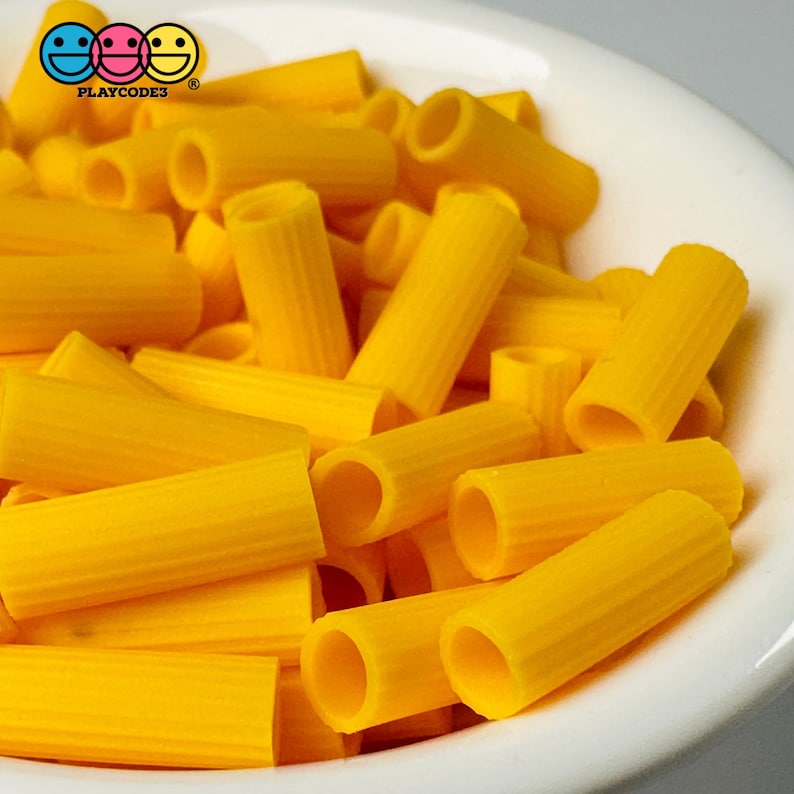 100pcs Not Actual Size Small Pasta Macaroni NOT EDIBLE Charms Faux Food ...