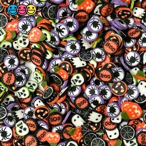 10grams Halloween Mix Ghost, Spiders, Jack-o-lanterns Polymer Clay ...