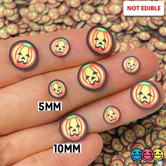 10grams 10/5mm Jack-o-lantern Halloween Fimo Slices Pumpkin - Etsy