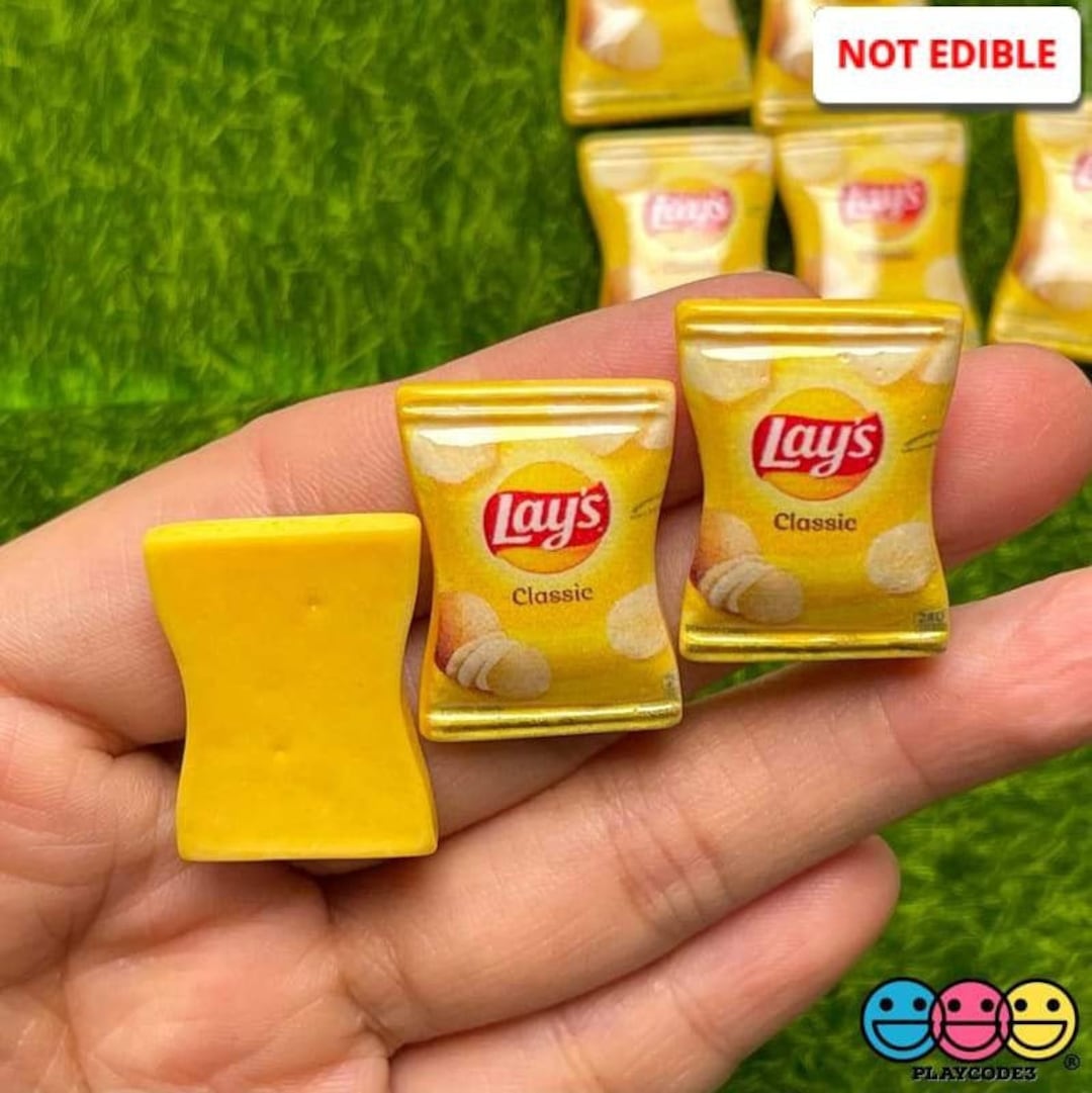 10 Pcs Snack Potato Chips Bag Charms Fake Food Flatback Slime Supplies ...