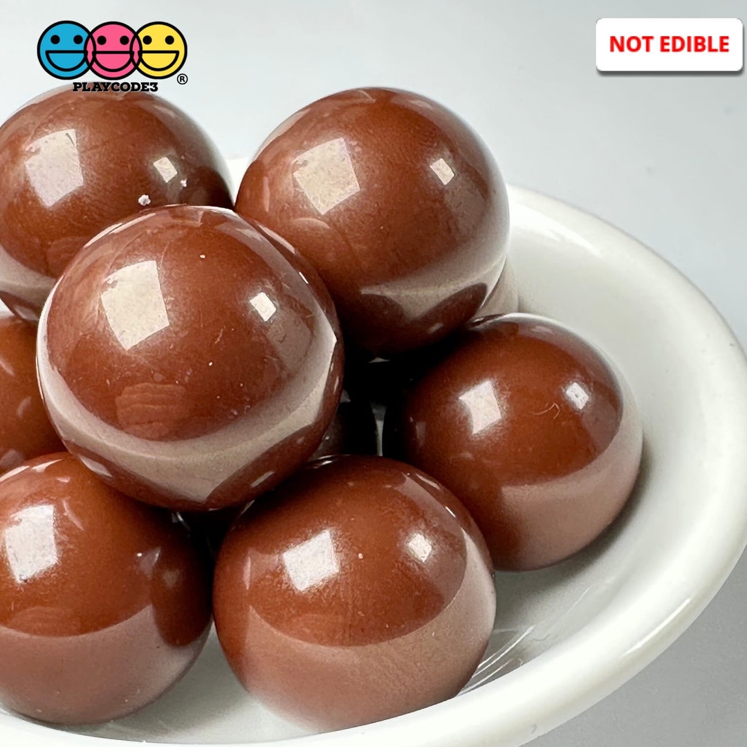 20-100g 18.5mm Chocolate Brown Boba Beads Fake Food Malted Ball Candy ...