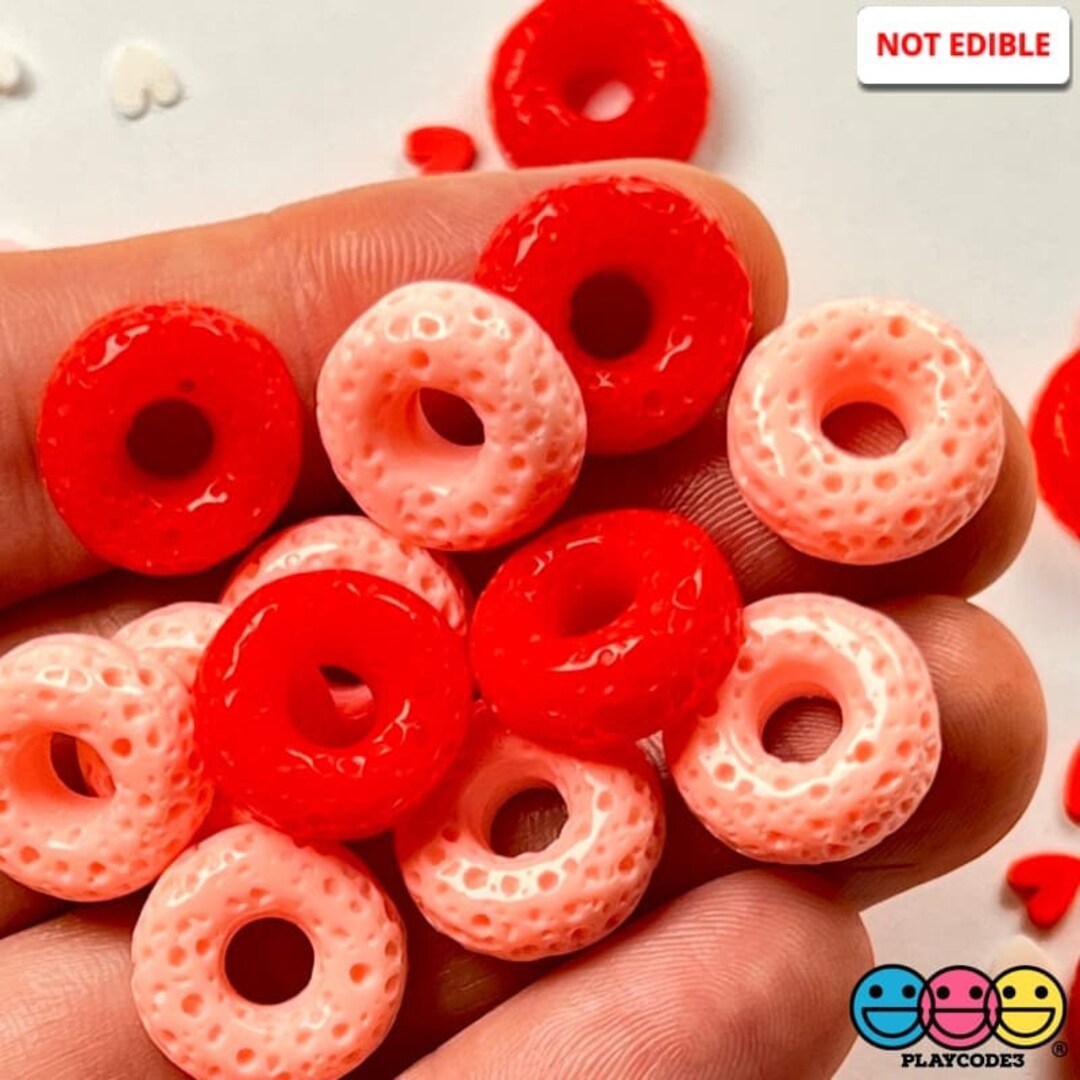 20pcs Cheerios Froot Loops Cereal Charms Flatback Fake Food Decoden Red ...