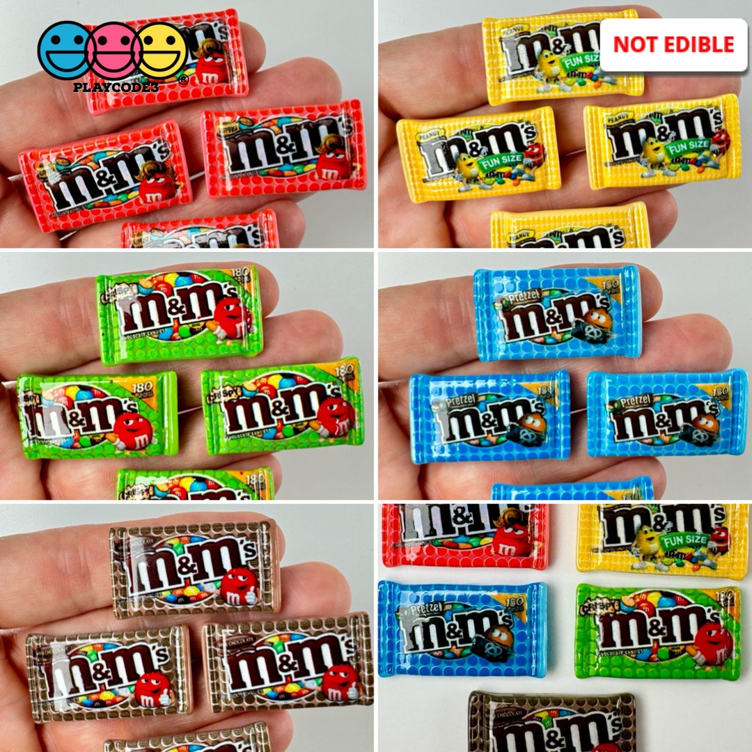 10pcs Snack Bag 5 Mixed Colors Candy Fake Food Flatback Charm Cabochons ...