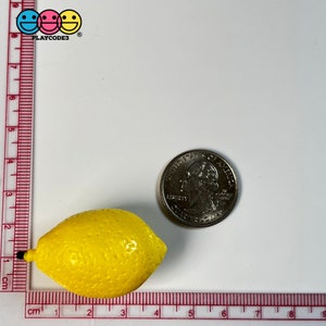 5pcs Lemons Whole Mini Imitation Fake Food Life Like Plastic Small ...