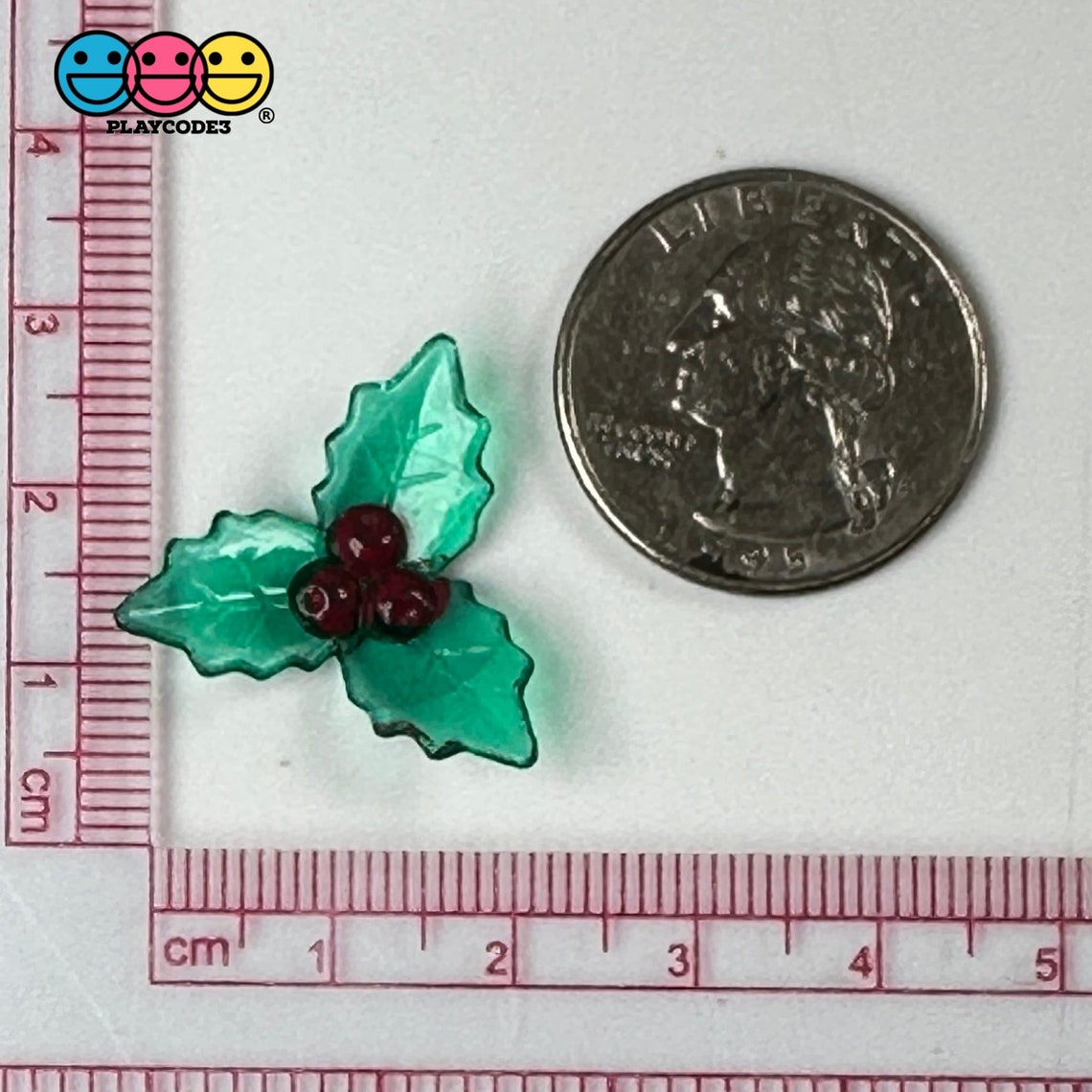 10pcs Mistletoe Mini Transparent Charm Christmas Resin Holiday Home ...