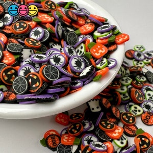 10grams Halloween Mix Ghost, Spiders, Jack-o-lanterns Polymer Clay ...