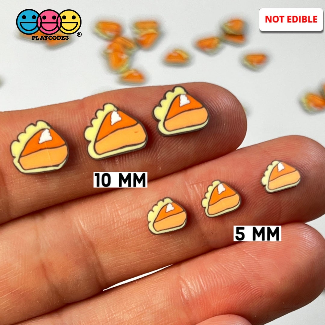 10grams 10/5mm Pumpkin Pie Slice Fimo Slices Clay Fake Sprinkles ...