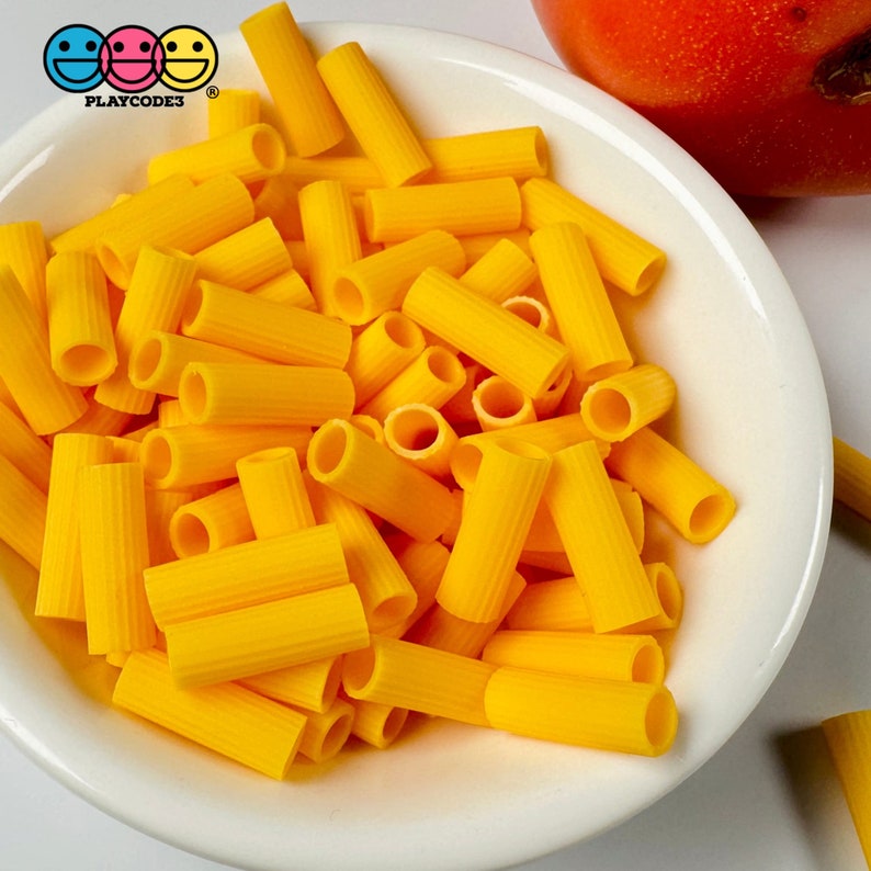 100pcs Not Actual Size Small Pasta Macaroni NOT EDIBLE Charms Faux Food ...
