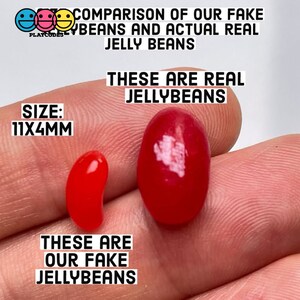100pcs Fake Small Size Jellybeans NOT Actual Size (see Pics) Charms NOT ...