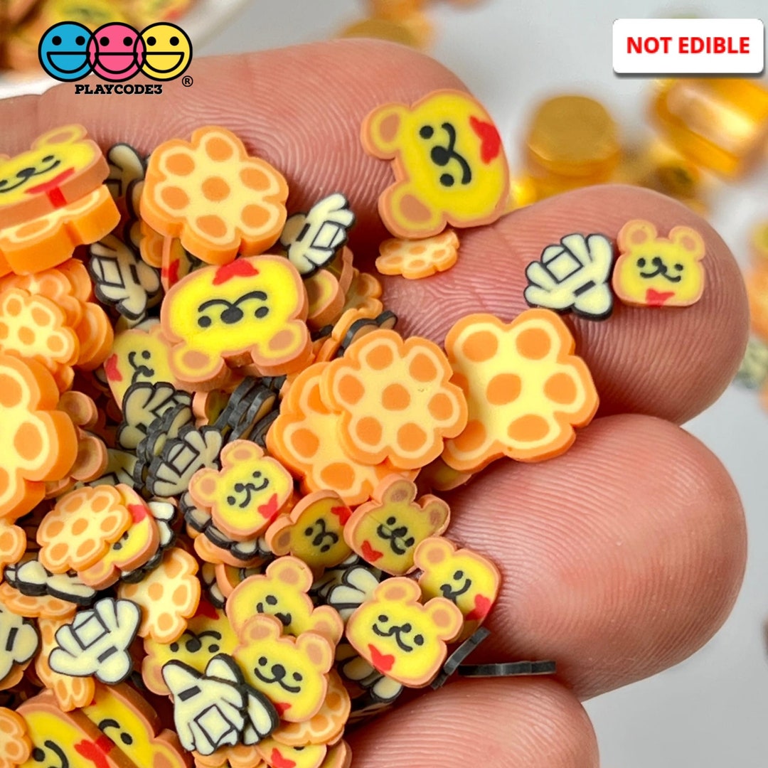 10grams Honeycomb Teddy Bear Bees Mix Fimo Fake Polymer Clay Sprinkles ...