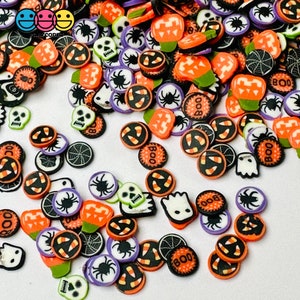 10grams Halloween Mix Ghost, Spiders, Jack-o-lanterns Polymer Clay ...