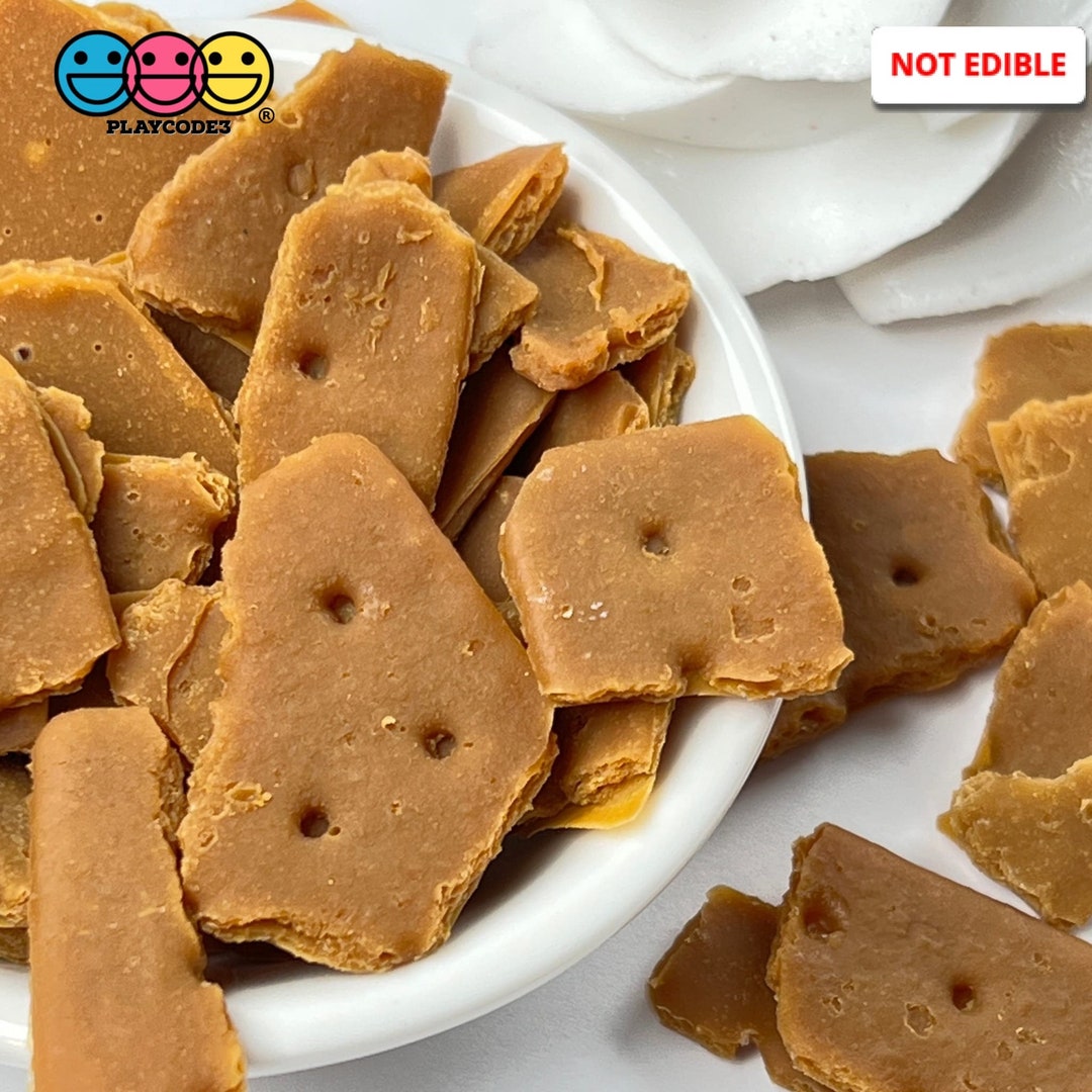 20/100grams Graham Cracker Chopped Broken Pieces Faux Food Plastic PVC ...