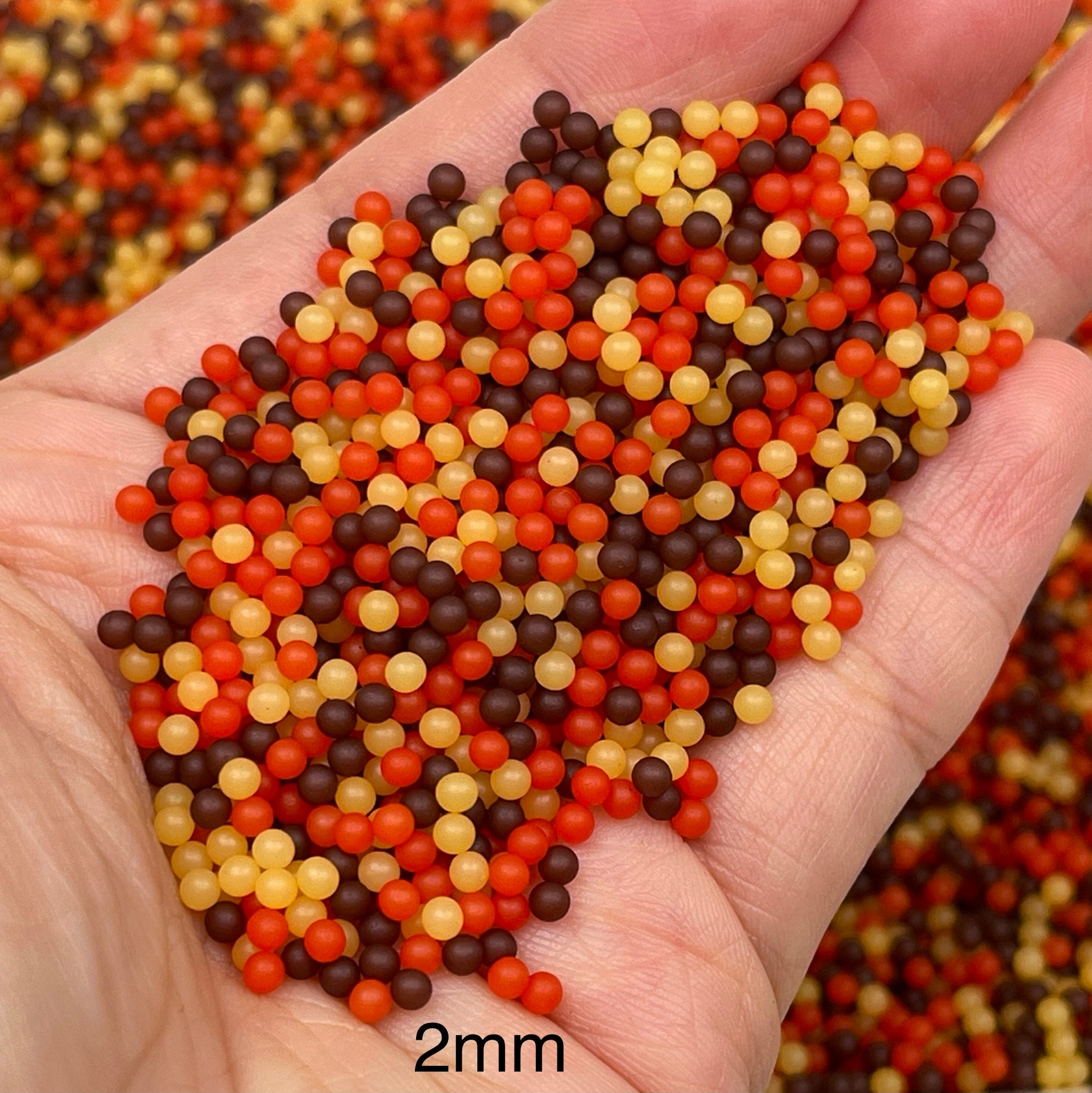 20grams 2/4mm Nonpareil Acrylic Faux Beads Halloween Fall - Etsy UK