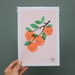 Orange Plant Print A4, Risograph Riso Print - Etsy UK