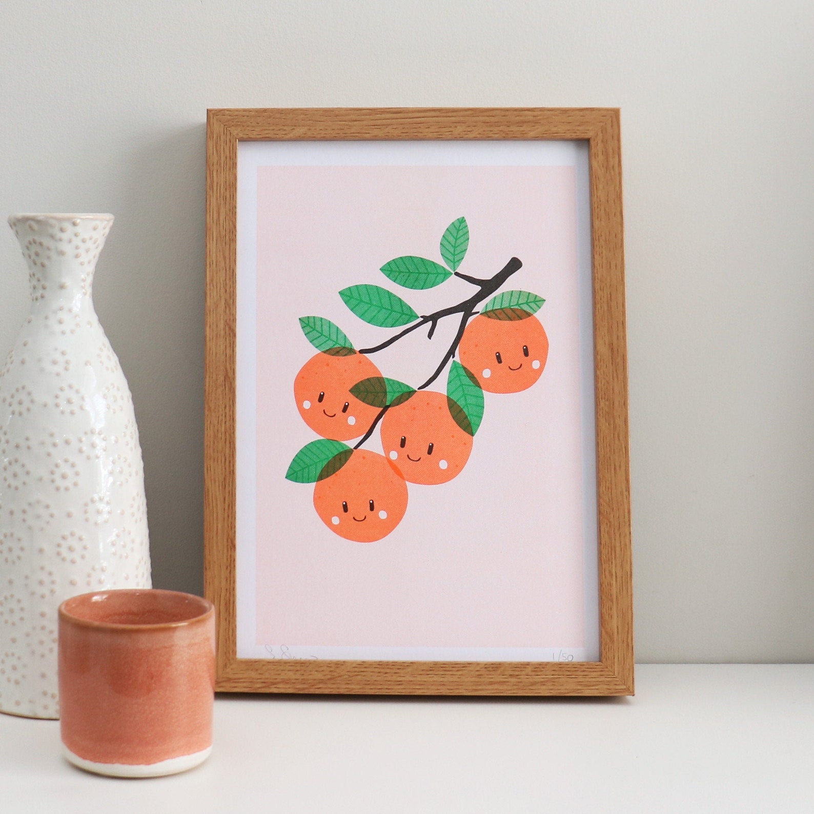 Orange Plant Print A4, Risograph Riso Print - Etsy UK