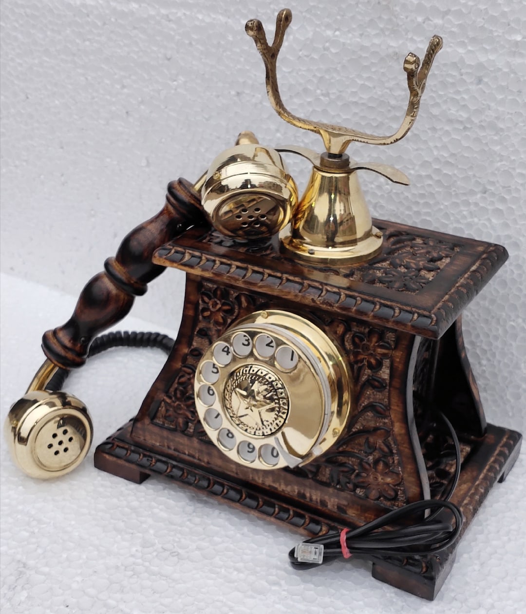 Antique Vintage Replica Landline Telephone Rotary Dial Corded Landline ...
