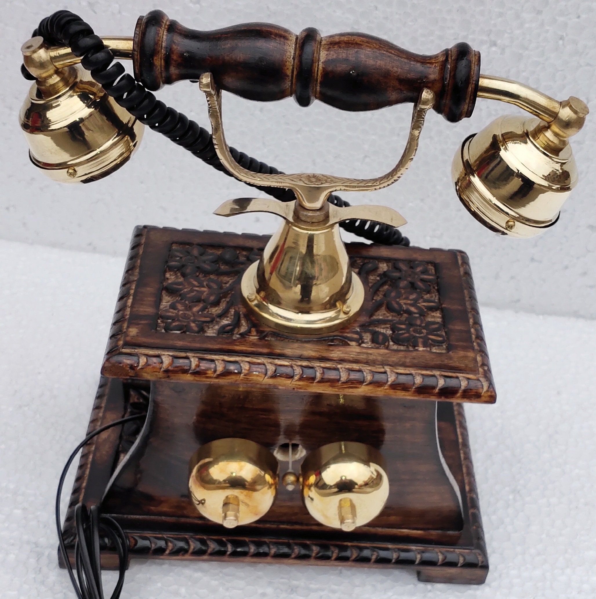 Antique Vintage Replica Landline Telephone Rotary Dial Corded Landline ...