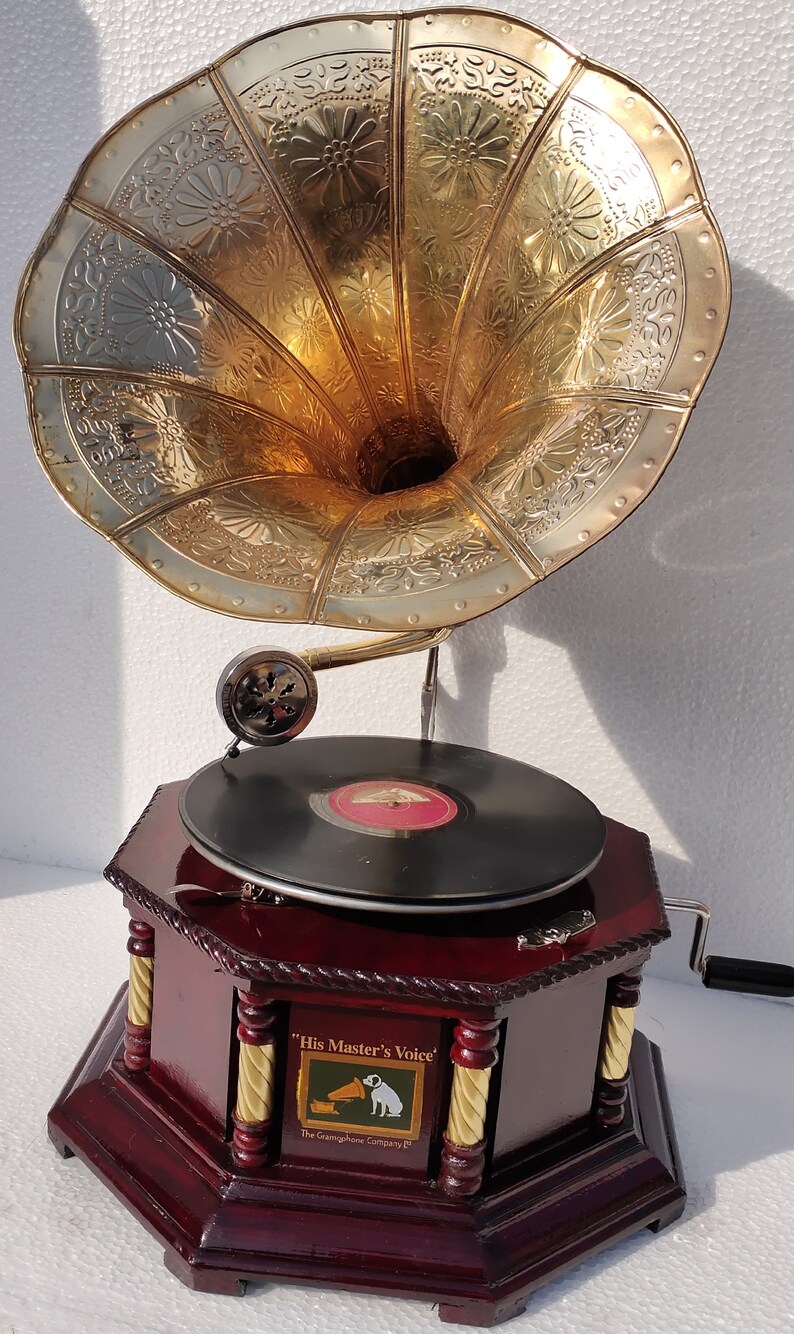 Antique Vintage Replica Gramophone Phonograph Record Player Original ...