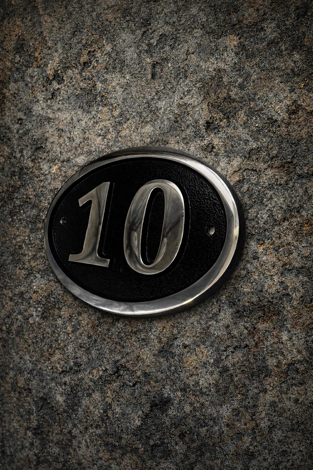 Cast Aluminium Oval House Number Sign – Polished Numbers Address Plaque ...